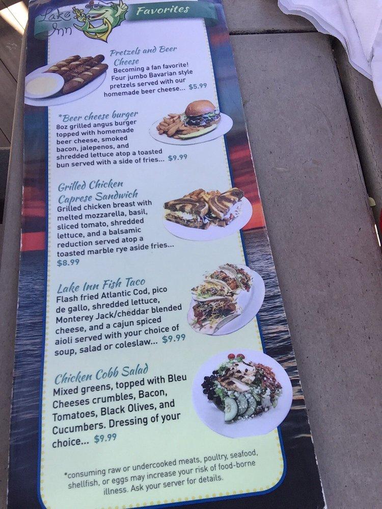 Menu at Lake Inn pub & bar, Lapeer