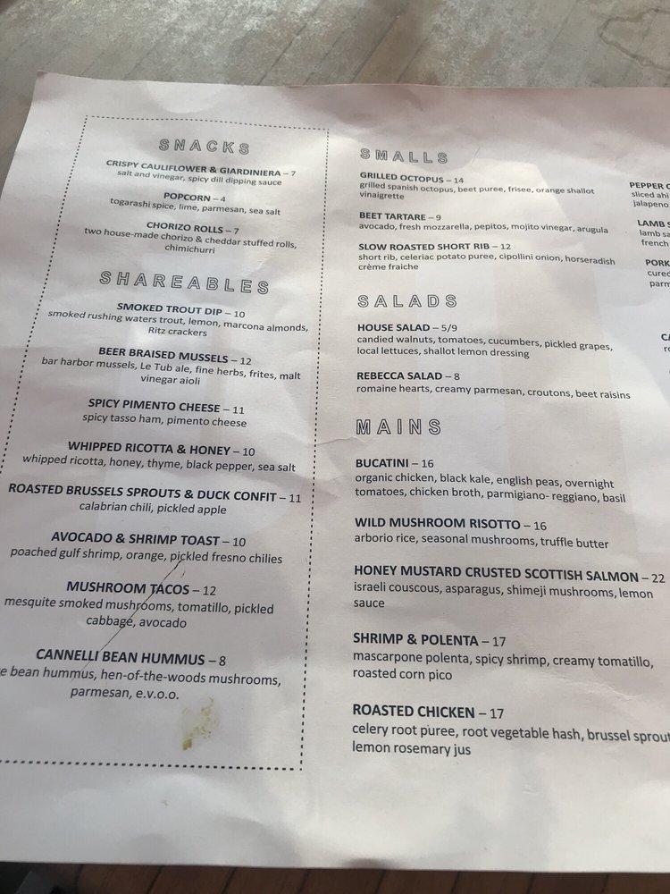 Menu at Cadence Kitchen & Co pub & bar, Downers Grove