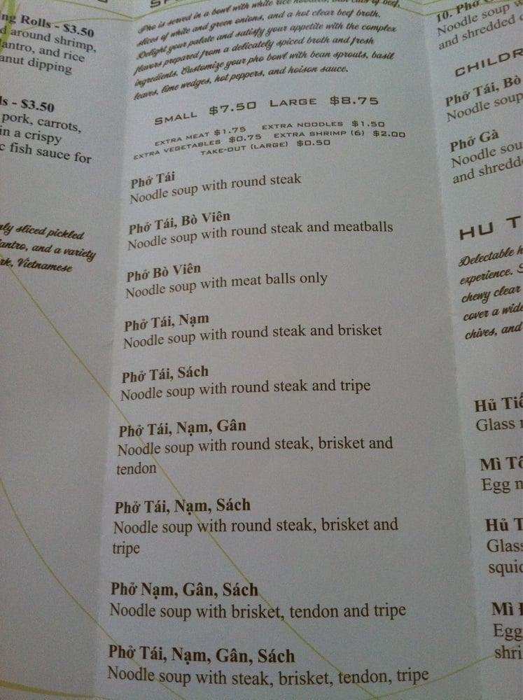 Menu at Pho 79 restaurant, Norfolk, 723 W 21st St