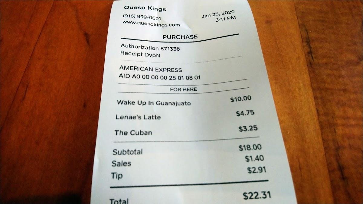 Menu at Fast Cat Coffee cafe, Carmichael