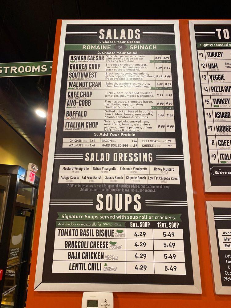 Menu at Pickleman's Gourmet Cafe, Omaha, Farnam St
