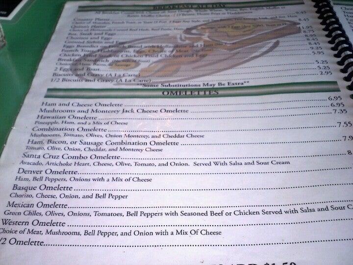 Menu at Quinn's Restaurant & Lounge, Boise