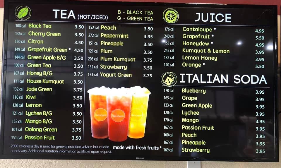 Menu at Tapioca Express pub & bar, Redmond