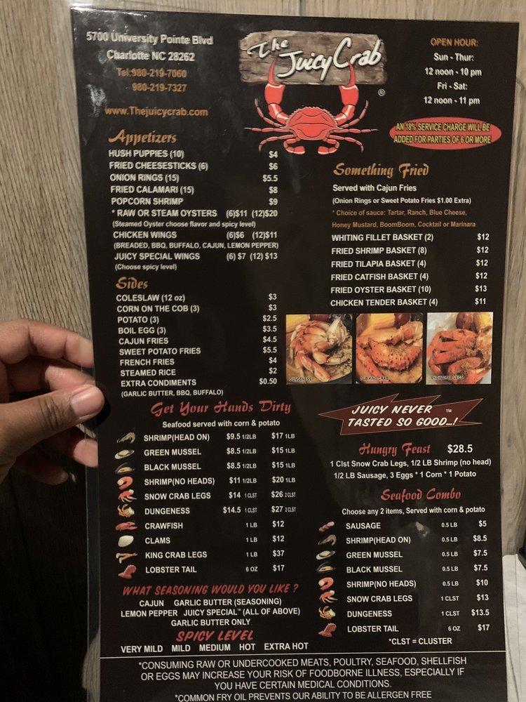 Juicy Crab Lunch Menu Prices at Greta Pickard blog