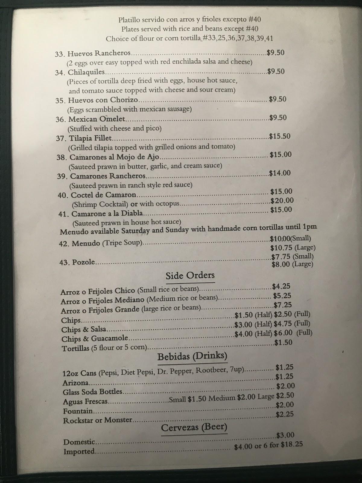 Menu at Burrito Palace fast food, Vacaville