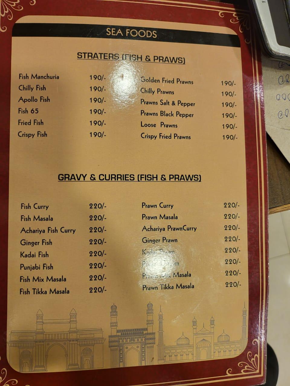 Menu at Mehraab Multicusine Restaurant, Hyderabad
