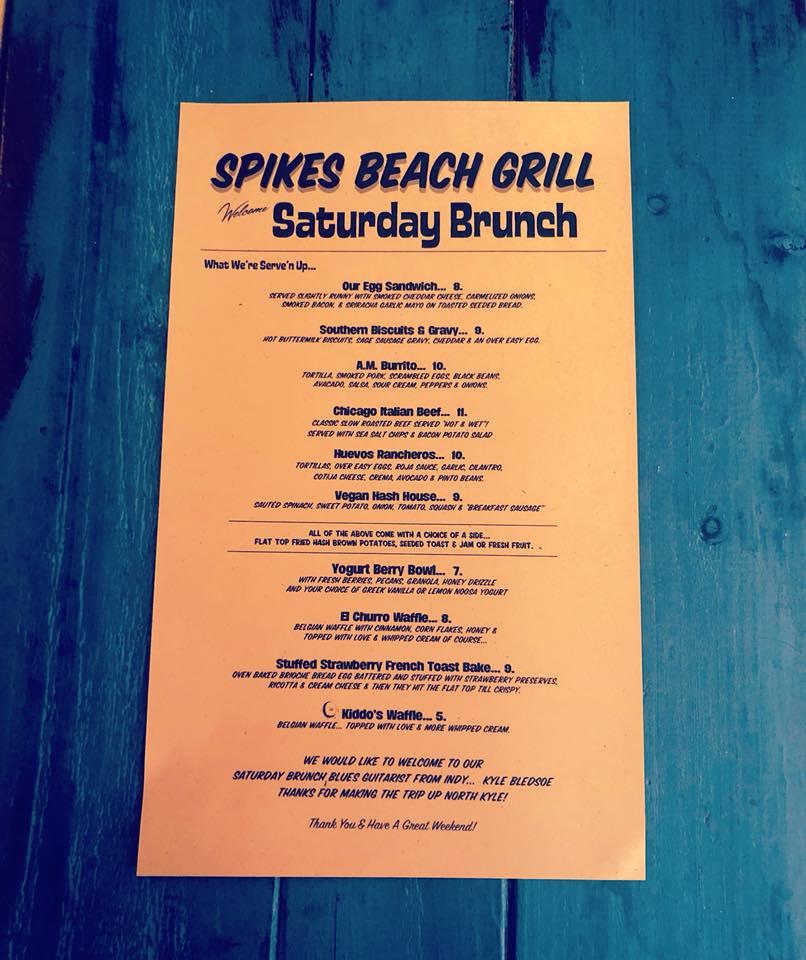 Menu at Spikes Beach Grill pub & bar, Warsaw