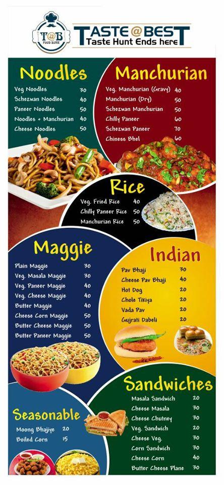 Menu at Taste at Best Restaurent, Indore