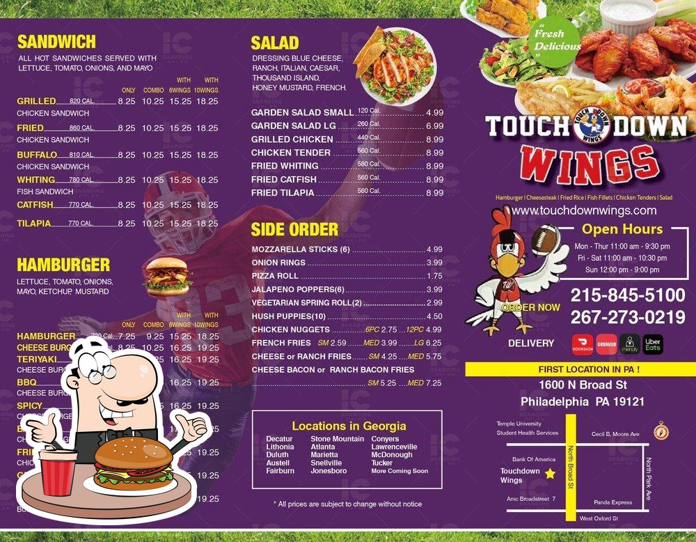 Touch Down Wings in Philadelphia - Restaurant menu and reviews