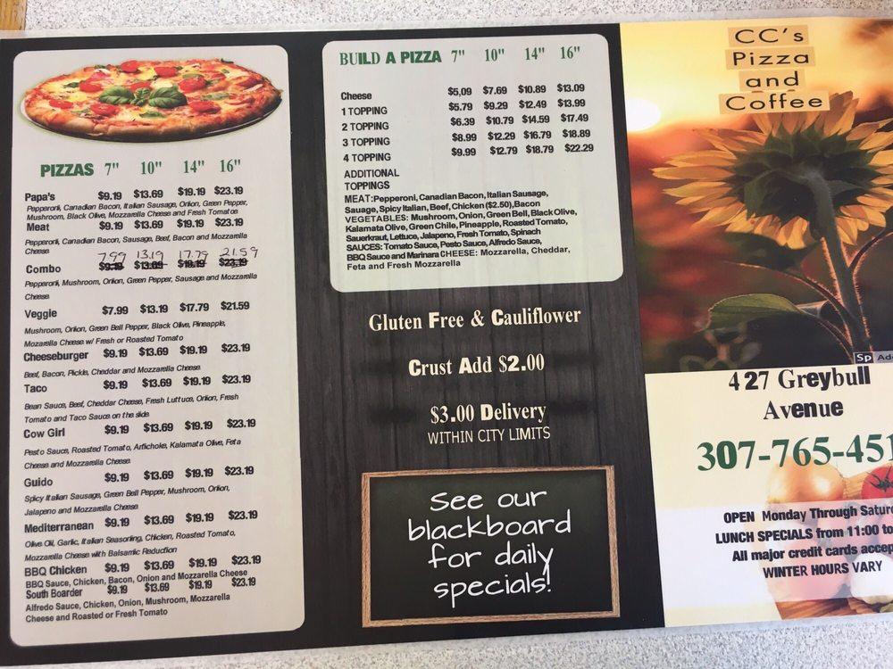 Menu at C C's Pizza pizzeria, Greybull