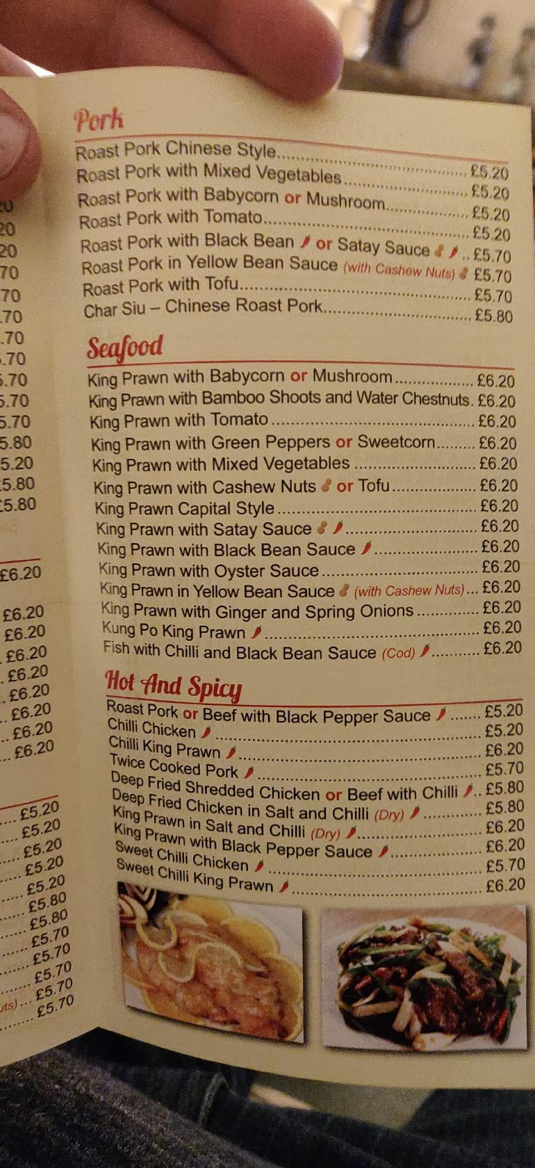 Menu at Golden House fast food, Farnborough