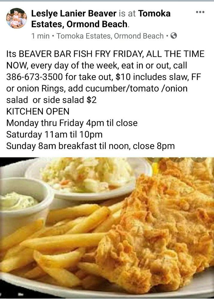 Menu at The Beaver Bar Ormond Beach, Ormond Beach