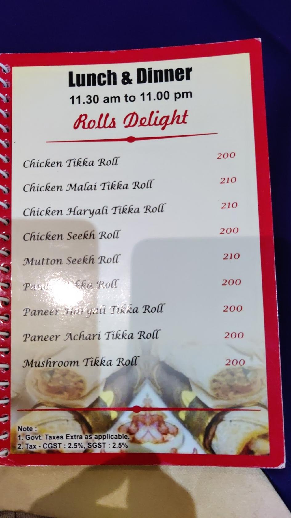 Menu at Delicacy Foods, New Delhi, Shop No 1 DDA Mkt