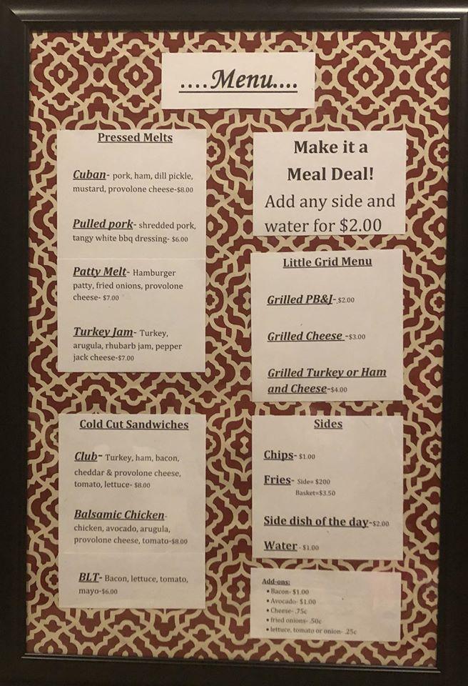 Menu at The Iron Grid restaurant, Fairmont