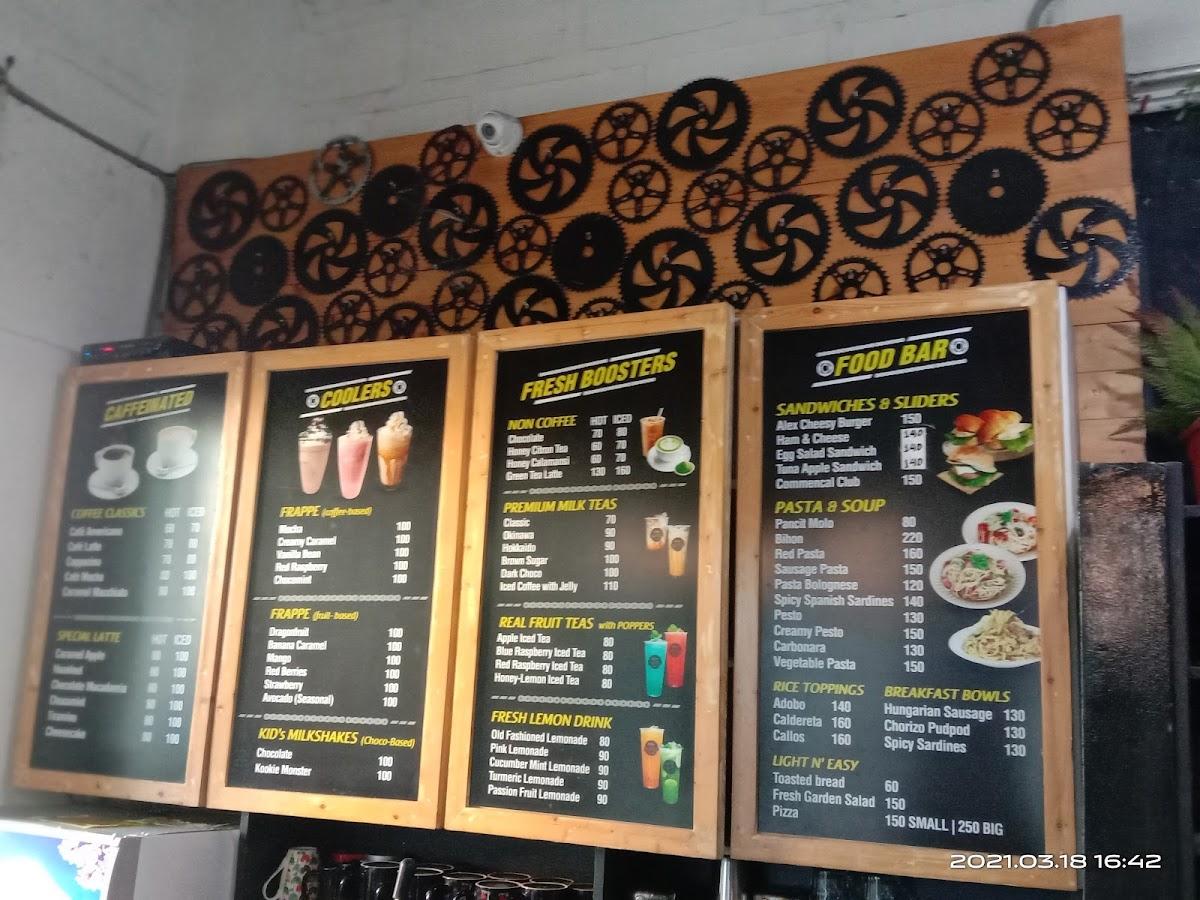 Menu at Alex Bike Café, Iloilo City