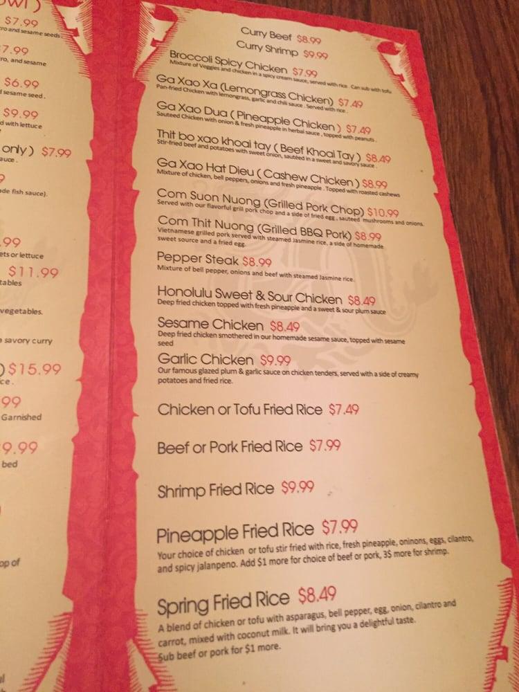 Menu at Clay Pot Restaurant, Waco, 416 Franklin Ave