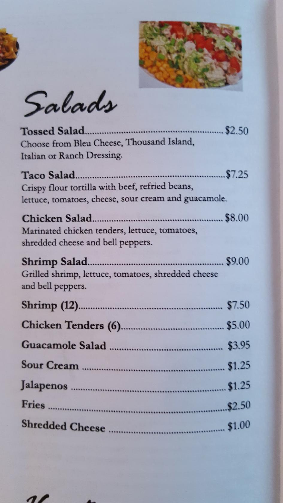Menu at El Comal Mexican Restaurant, McCalla, AL-216 A