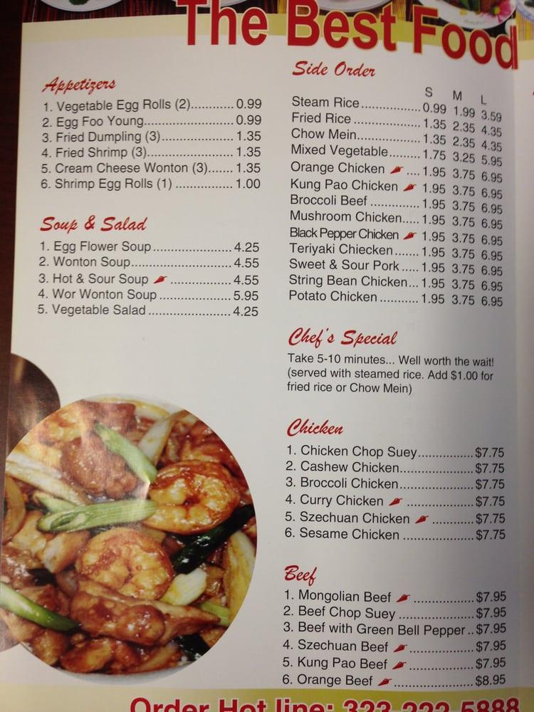 Menu at Happy Tuesday restaurant, Los Angeles