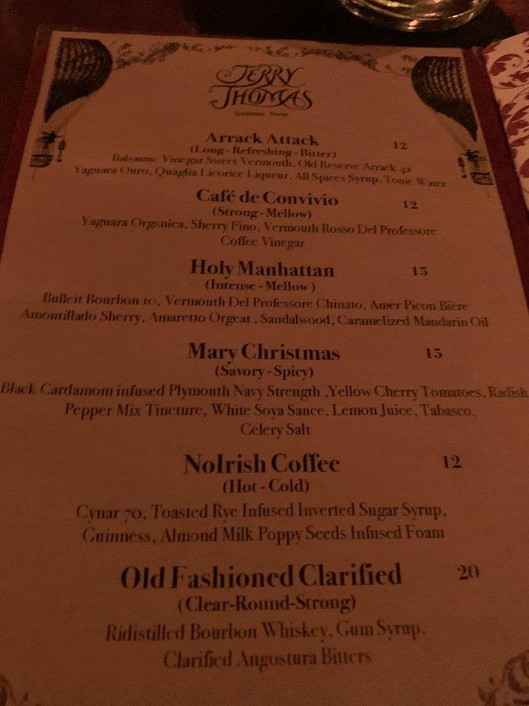Menu at Jerry Thomas Speakeasy pub & bar, Rome