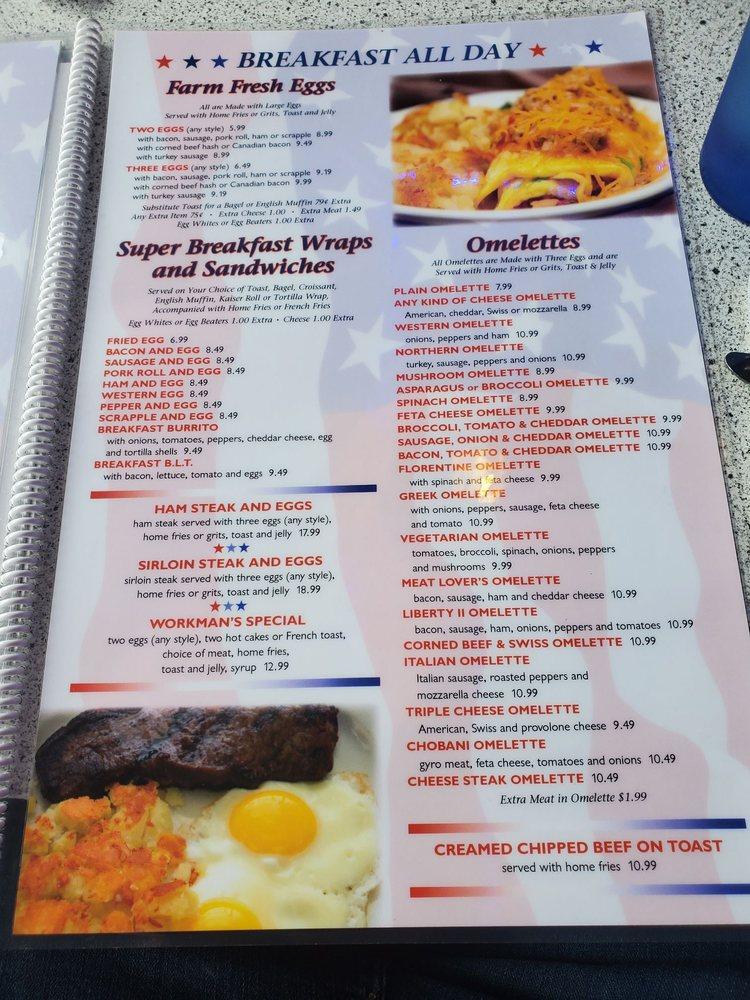 Menu at Liberty II Diner Aksaray LLC restaurant, Florence Township