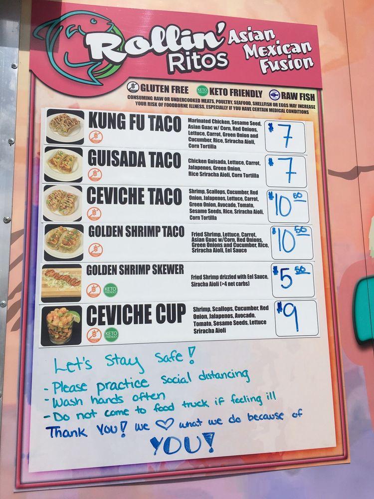 Menu at Rollin Ritos, Billings