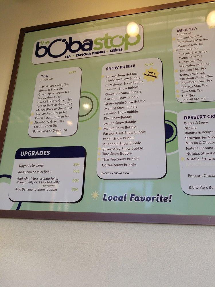 Menu at The Bobastop desserts, San Luis Obispo