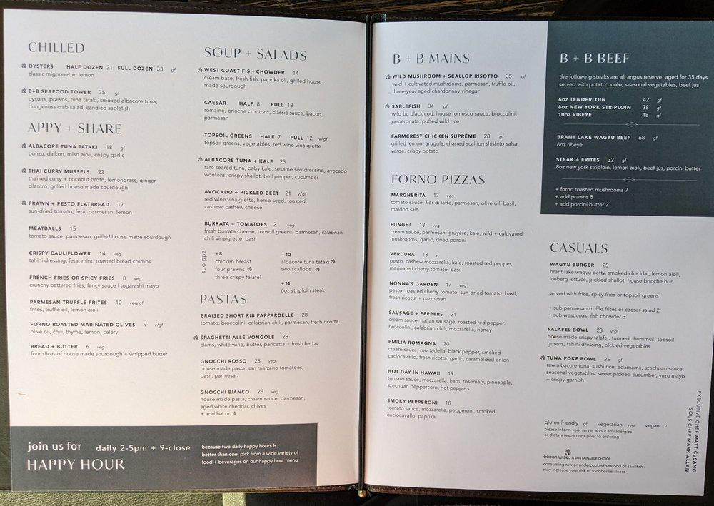 Menu at Boom + Batten Restaurant & Cafe, Victoria