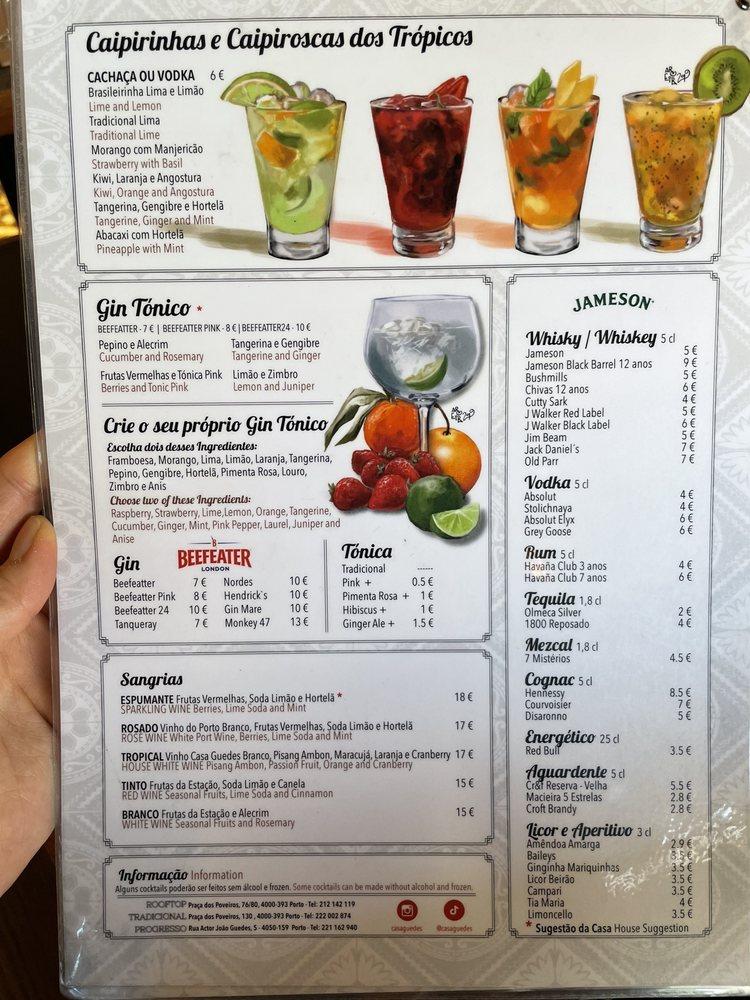 Menu em Casa Guedes Tradicional restaurante, Porto