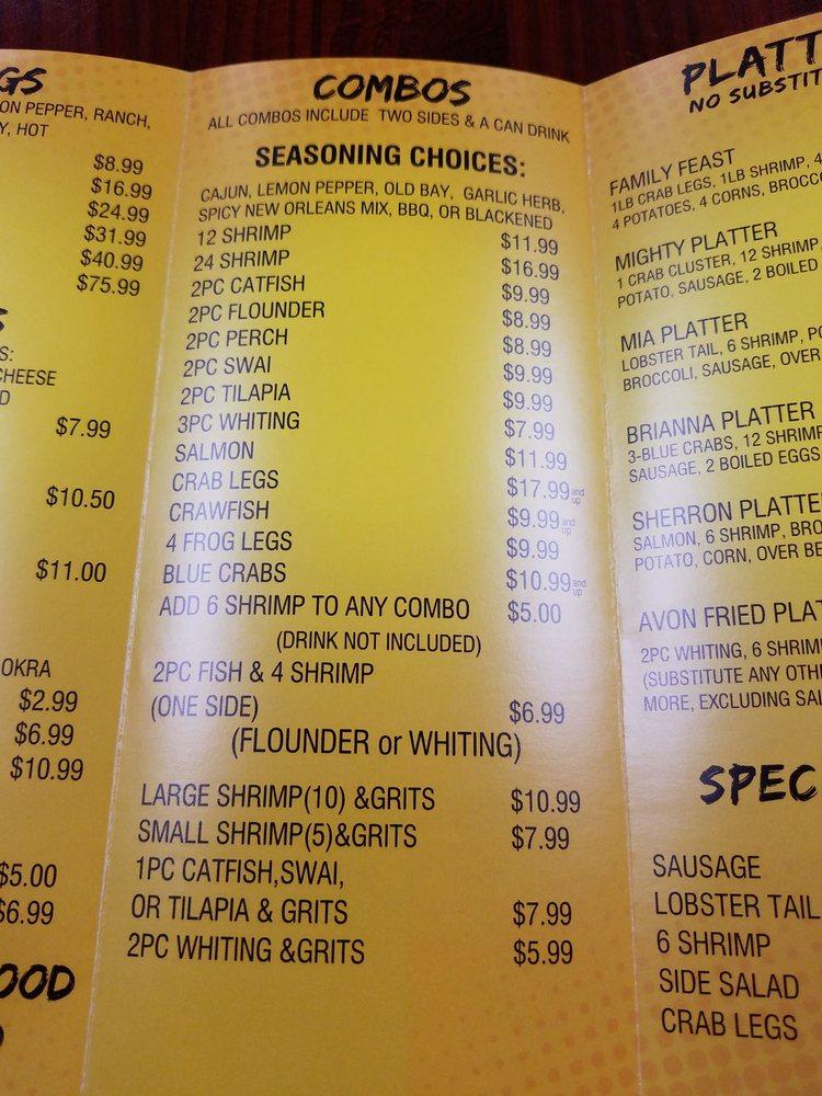 Menu at Mighty Good Seafood restaurant, Austell