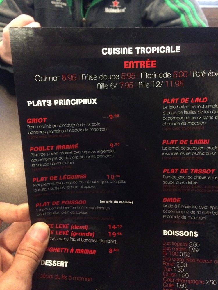 Menu at Restaurant Le Fils à Maman, Laval