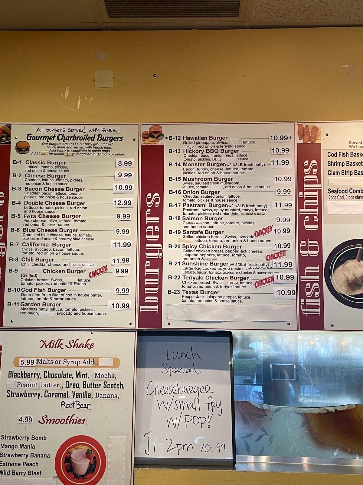 Menu at Shake & Go restaurant, Kent