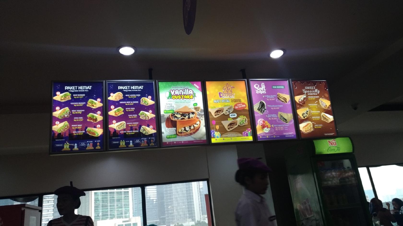 Menu at D'crepes, South Jakarta, Food district. Mall Ambassador lt.4