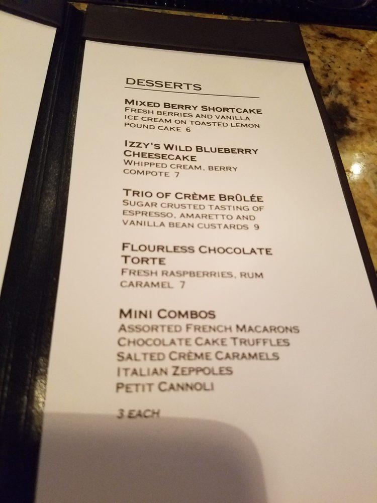 Menu at Fire & Water Fish & Chop House steakhouse, South Portland