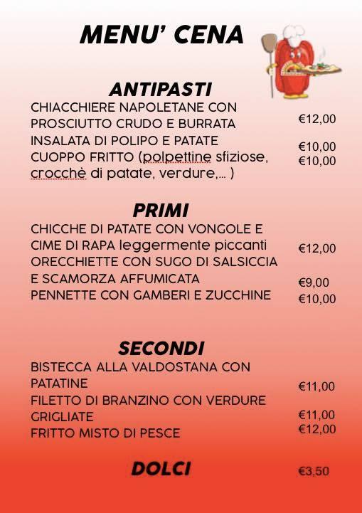 Speisekarte von Il Peperone pizza, Carmagnola