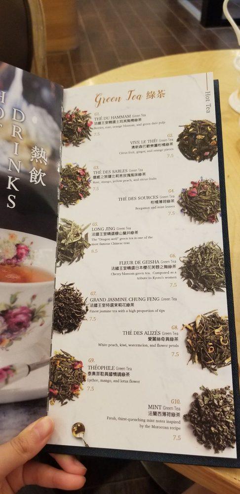 Menu at Prince Tea house desserts, Philadelphia
