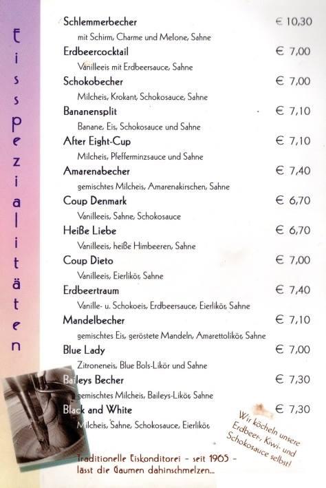 Menu at Seaport Cafe Graf, Lindau