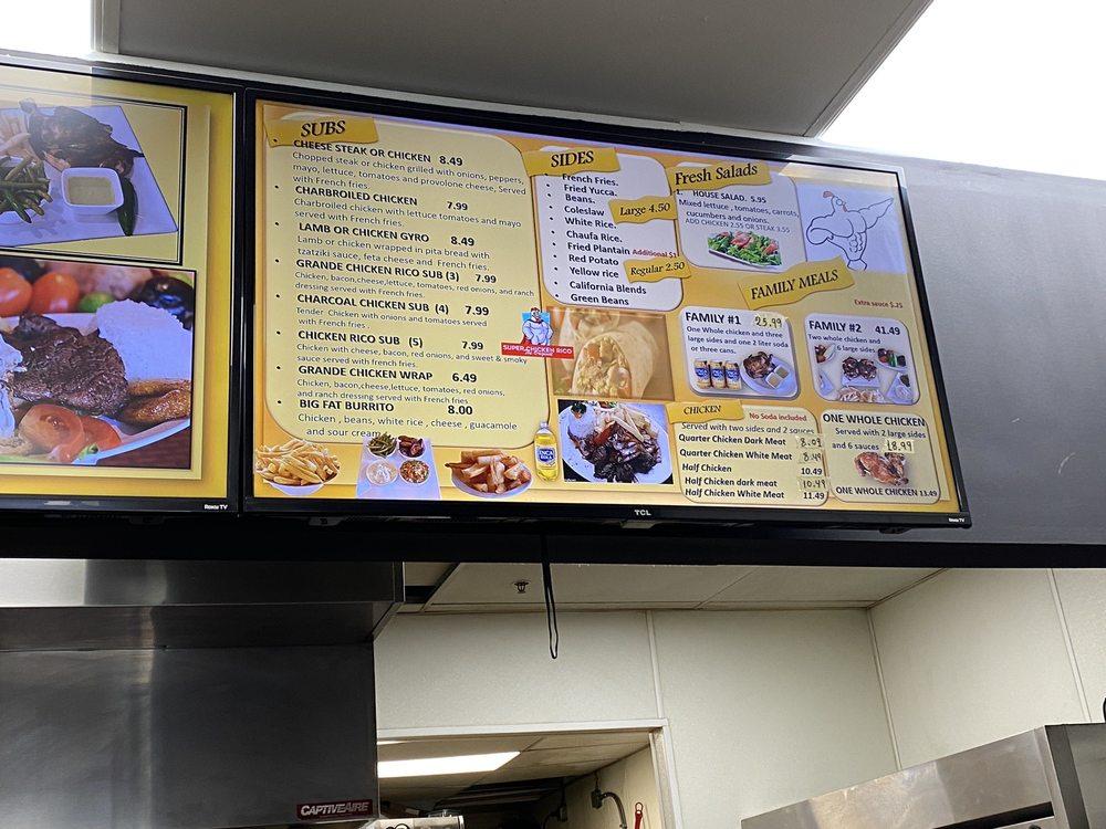 Menu at Super Chicken Rico restaurant, Aberdeen