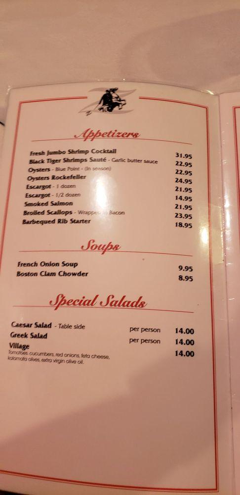 Menu at Zorro's Steakhouse, Mississauga