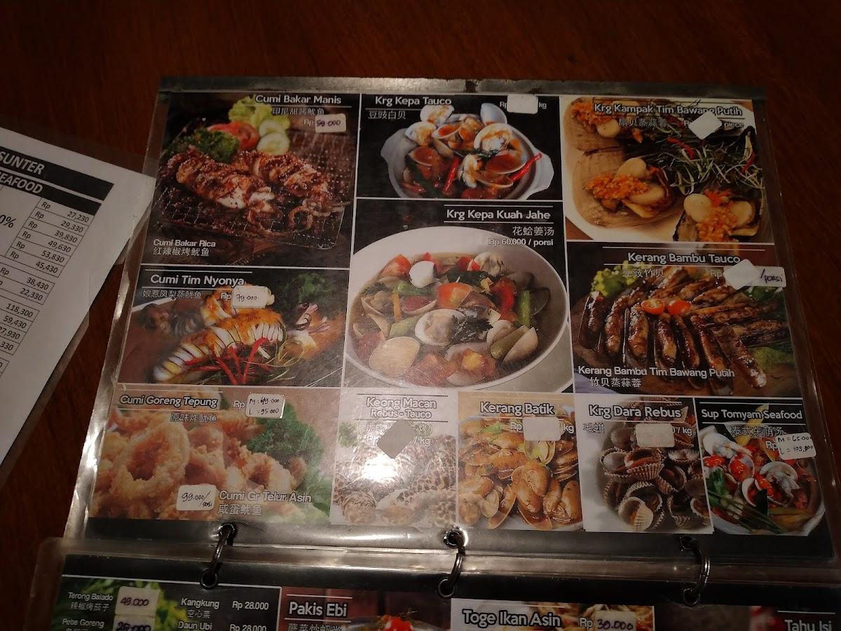 Menu at Cabe Ijo Sunter restaurant, North Jakarta, Jl. Danau Sunter ...