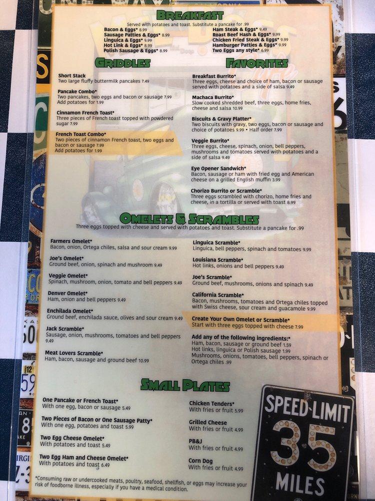 Menu at Mel Dog's Cafe, Elk Grove