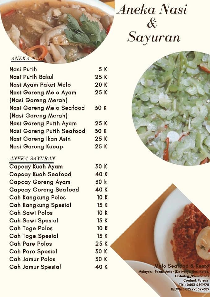 Menu at Melo Seafood & Resto restaurant, Tondon Mamullu