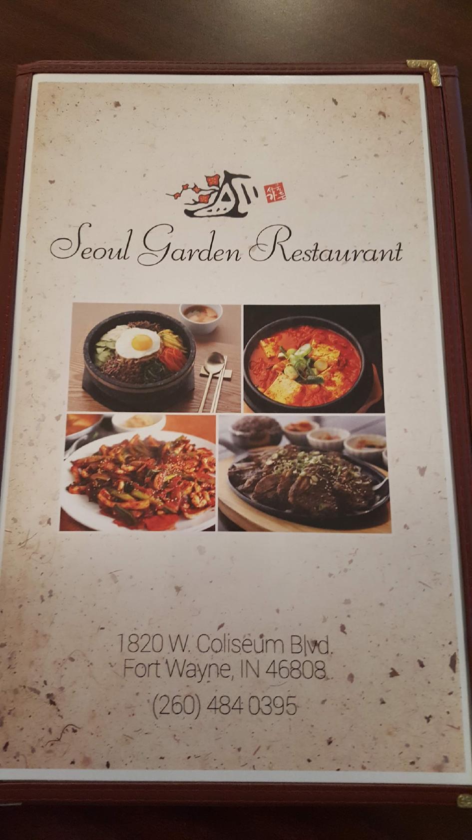 Menu at Seoul Garden Restaurant, Fort Wayne
