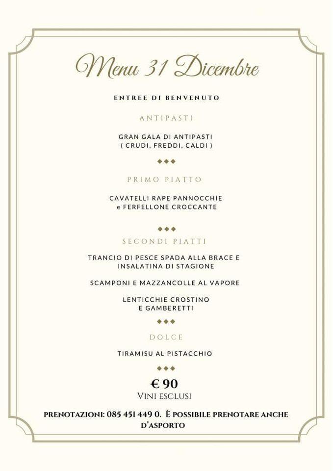 Menu da Lido Il Corallo ristorante, Pescara