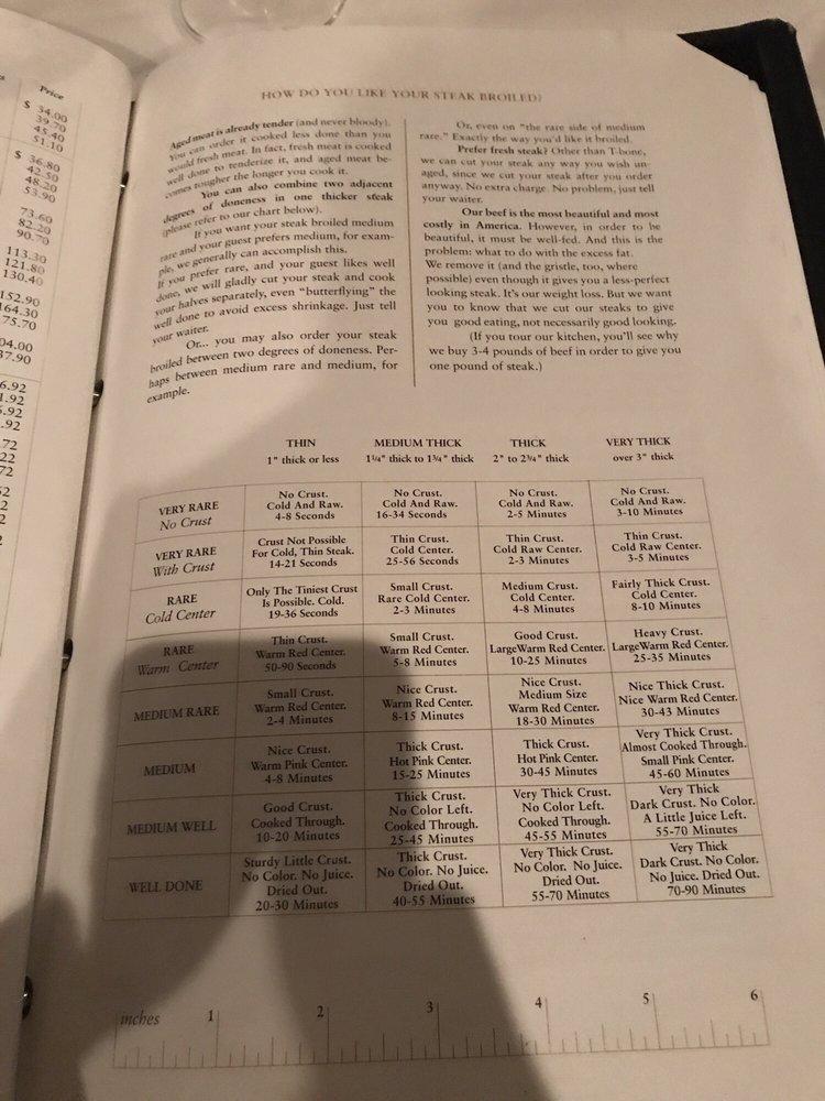 Menu at Bern's Steak House steakhouse, Tampa, 1208 S Howard Ave