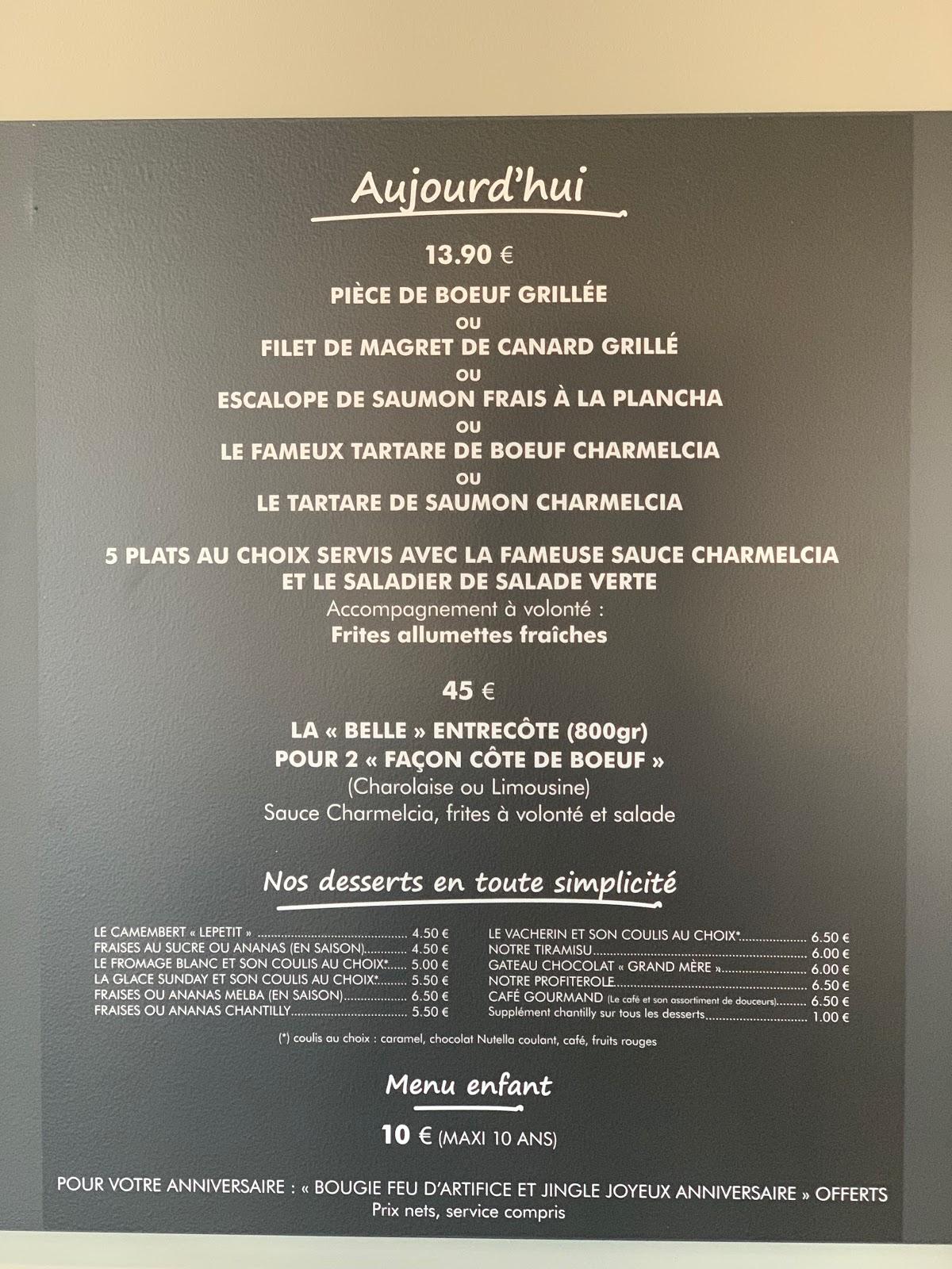 Menu au Bistro Régent restaurant, Marmande, Lieu Dit Moustié