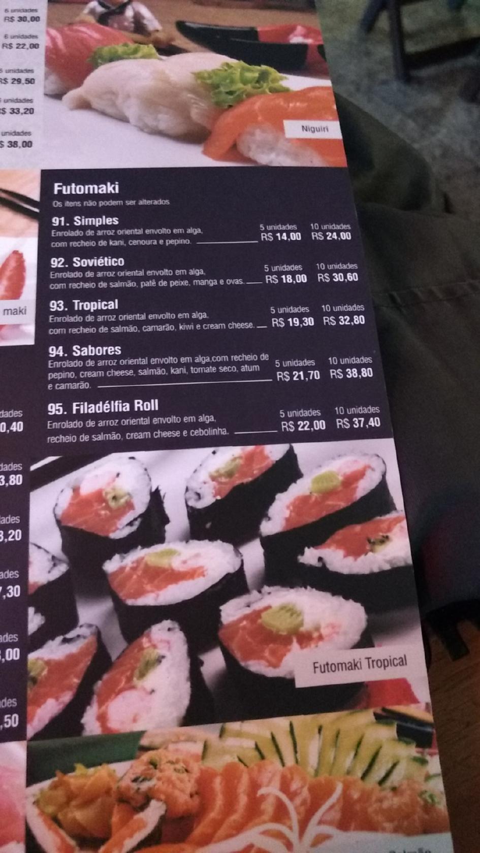 Menu at Tobayo Asian Food restaurant, Vitoria, R. Carlos Delgado Guerra ...
