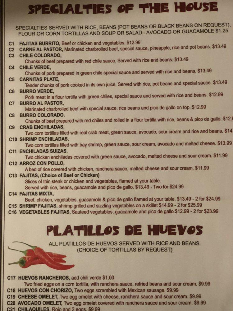 Menu at Domingos Bar & Grill, Tehachapi, 20416 W Valley Blvd