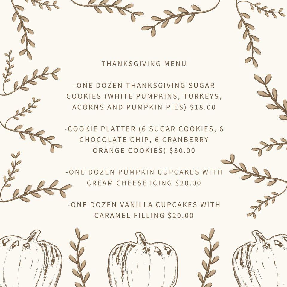 Menu at My Little Bakery, USA