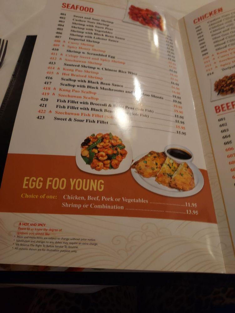Menu at Imperial Chinese Restaurant, Simi Valley