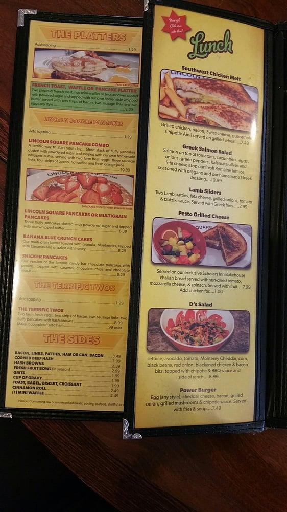 Menu at Lincoln Square Pancake House Greenfield restaurant, Greenfield